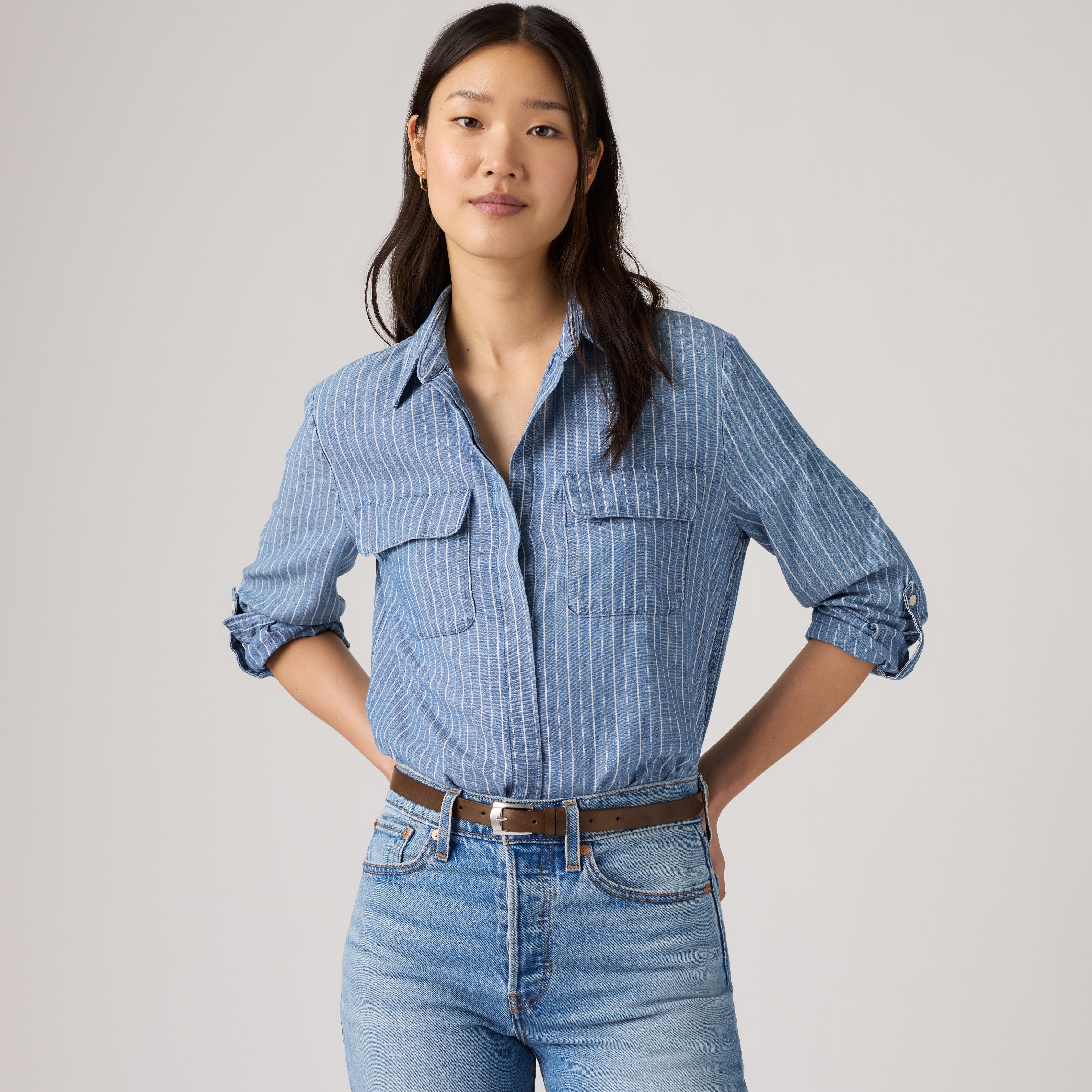 LEVI'S Levi's Elaine Striped Utility Shirt
